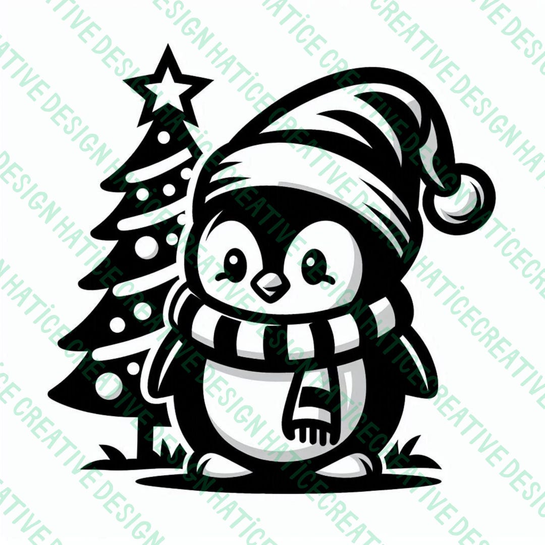 Christmas Penguin Svg, Snow Svg, Christmas Penguin Svg, Penguin Wearing ...