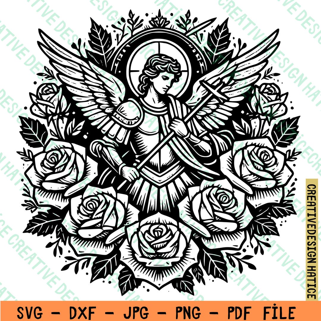 Archangel Saint Michael Svg, Saint Michael Clipart, Archangel Saint Michael Clipart, Saint ...