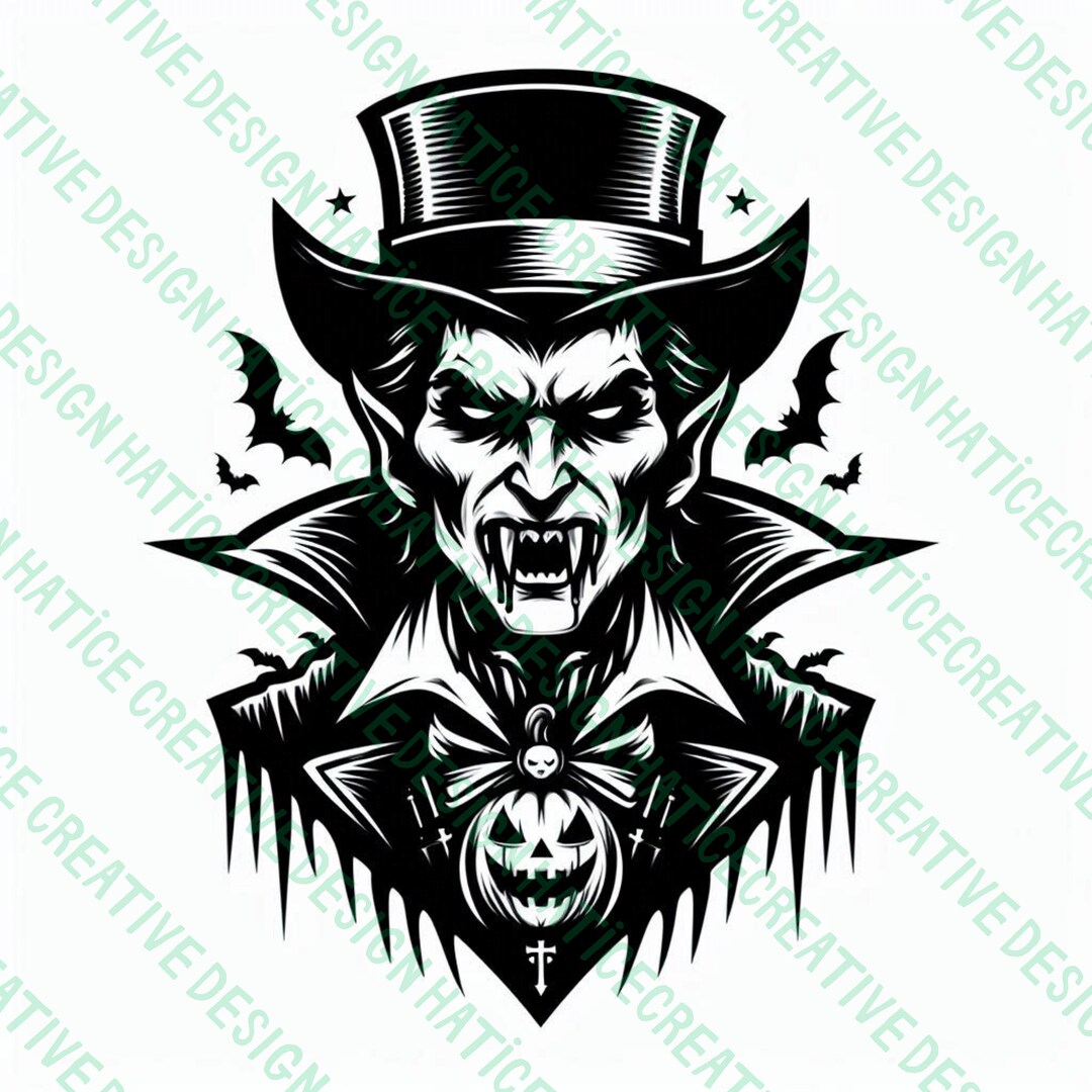 Halloween Vampire Svg, Vampire Design Dxf, Vampire Design With ...