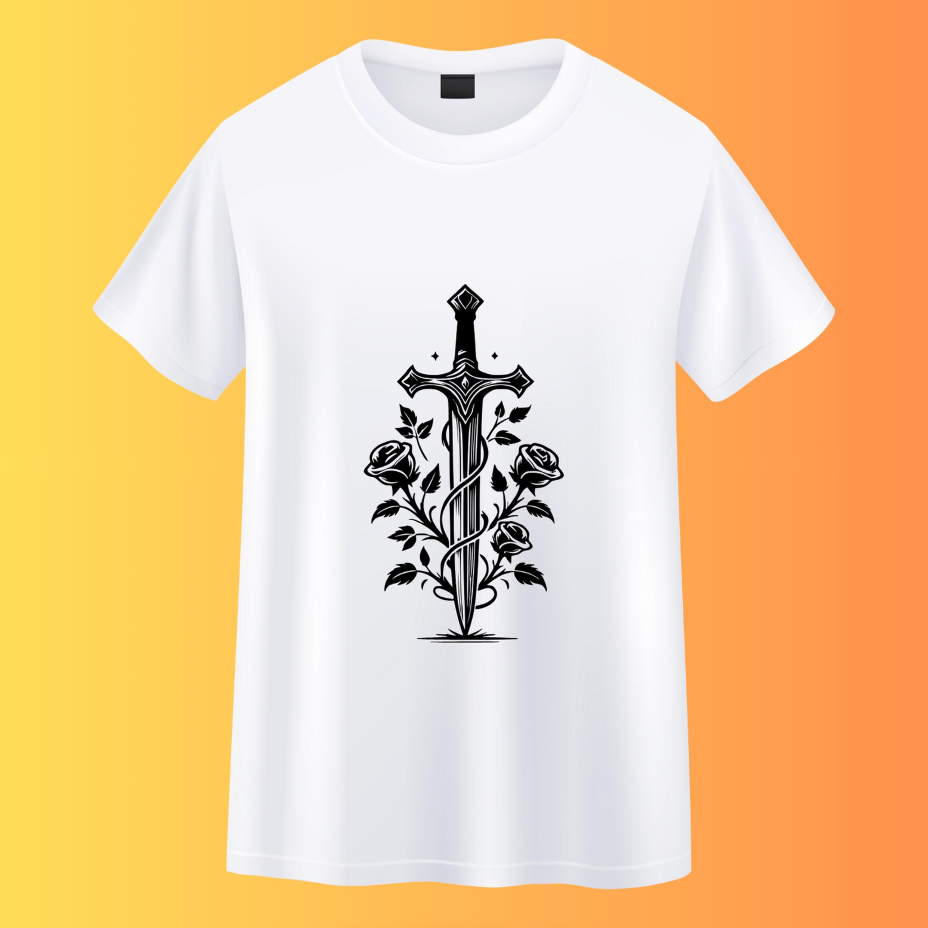 Rose Sword Svg & Png, Rose Sword Clipart, Rose Sword Svg, Rose Sword ...