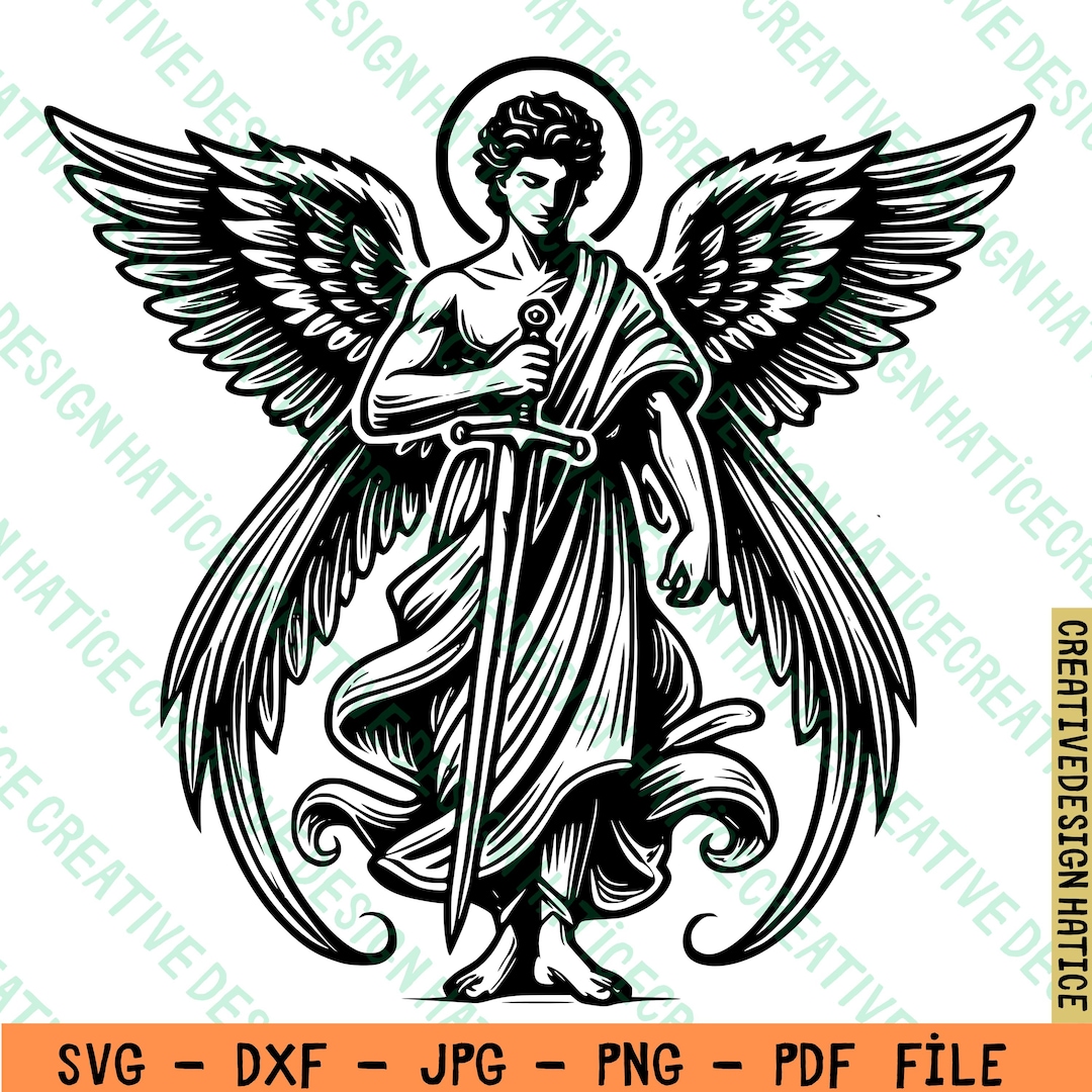 Archangel Saint Michael Svg, Saint Michael Clipart, Archangel Saint Michael Clipart, Saint ...
