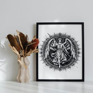 Archangel Gabriel SVG, Gabriel Clipart, Hand Drawn Archangel Gabriel ...