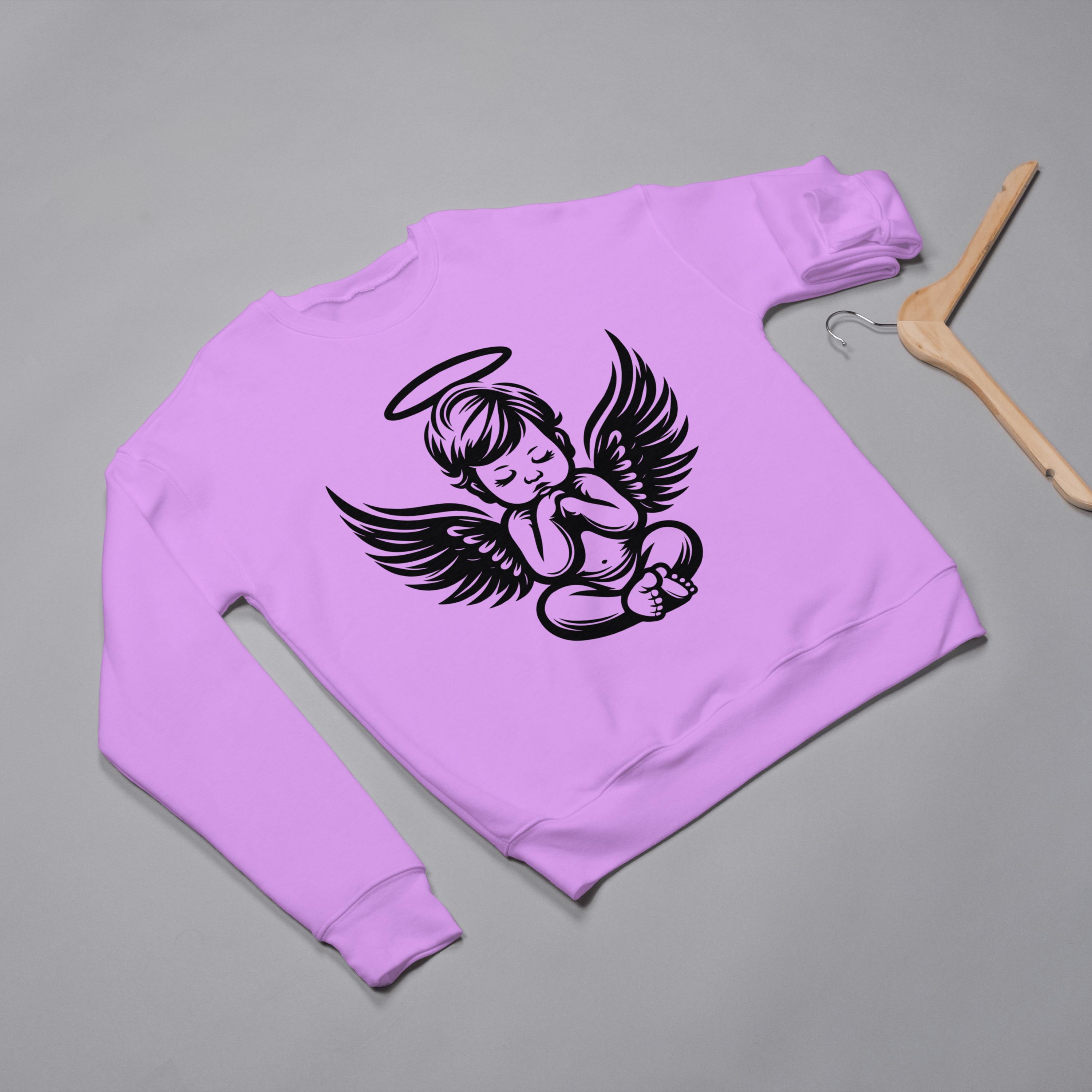 Baby Angel SVG Clipart, Baby Angel Clipart, Hand Drawn Arch Angel Theme ...