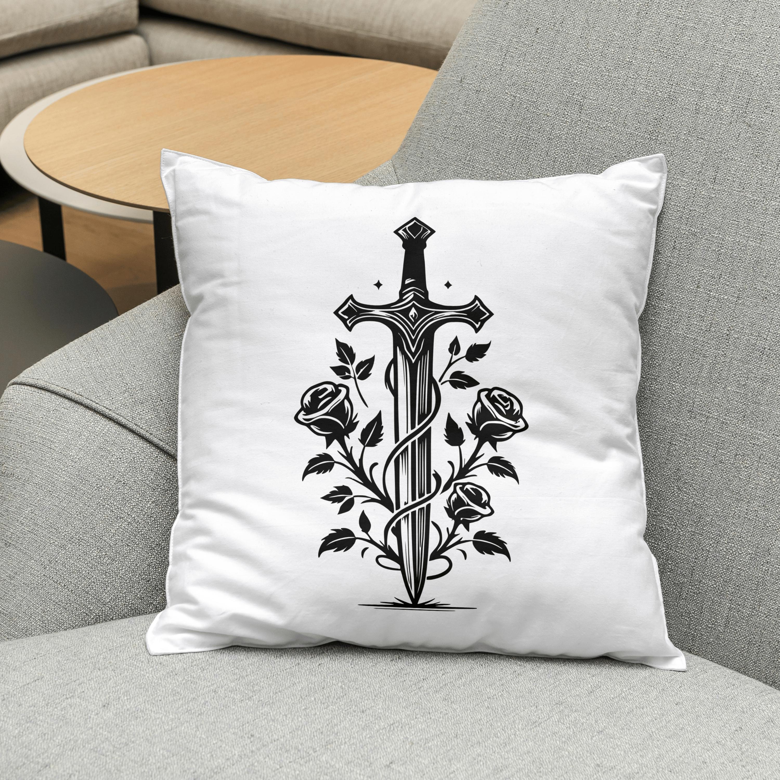 Rose Sword Svg & Png, Rose Sword Clipart, Rose Sword Svg, Rose Sword ...