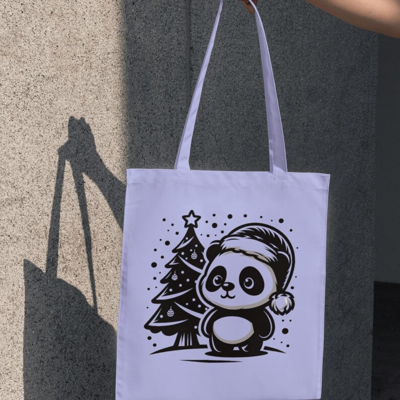 Christmas Panda Svg, Snow Svg, Panda Silhouette, Christmas Gift ...