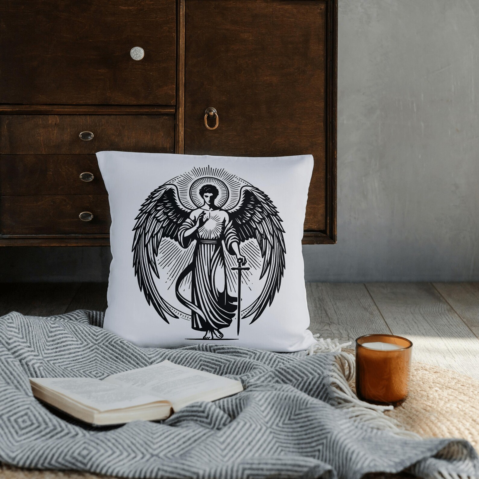 Archangel Gabriel Bundle SVG, Gabriel Clipart, Hand Drawn Archangel ...