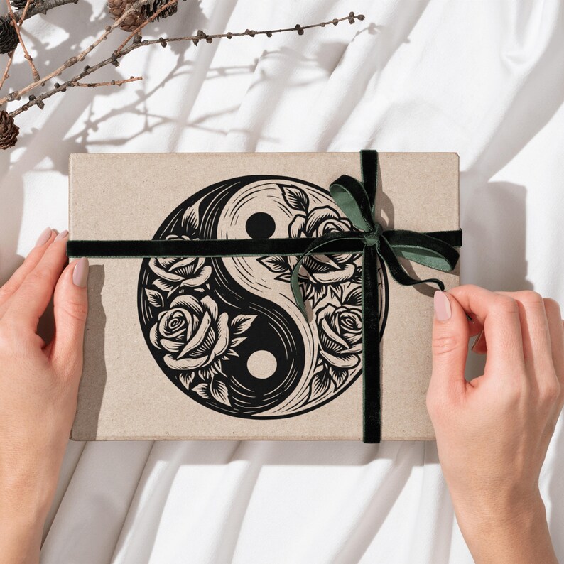 Yin Yang Rose Svg, Yin Yang Art, Rose Yin Yang Symbol, Yin Yang Symbol ...