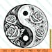 Yin Yang Rose Svg, Yin Yang Art, Rose Yin Yang Symbol, Yin Yang Symbol ...