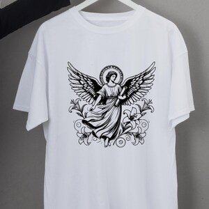 Archangel Gabriel SVG, Gabriel Clipart, Hand Drawn Archangel Gabriel ...