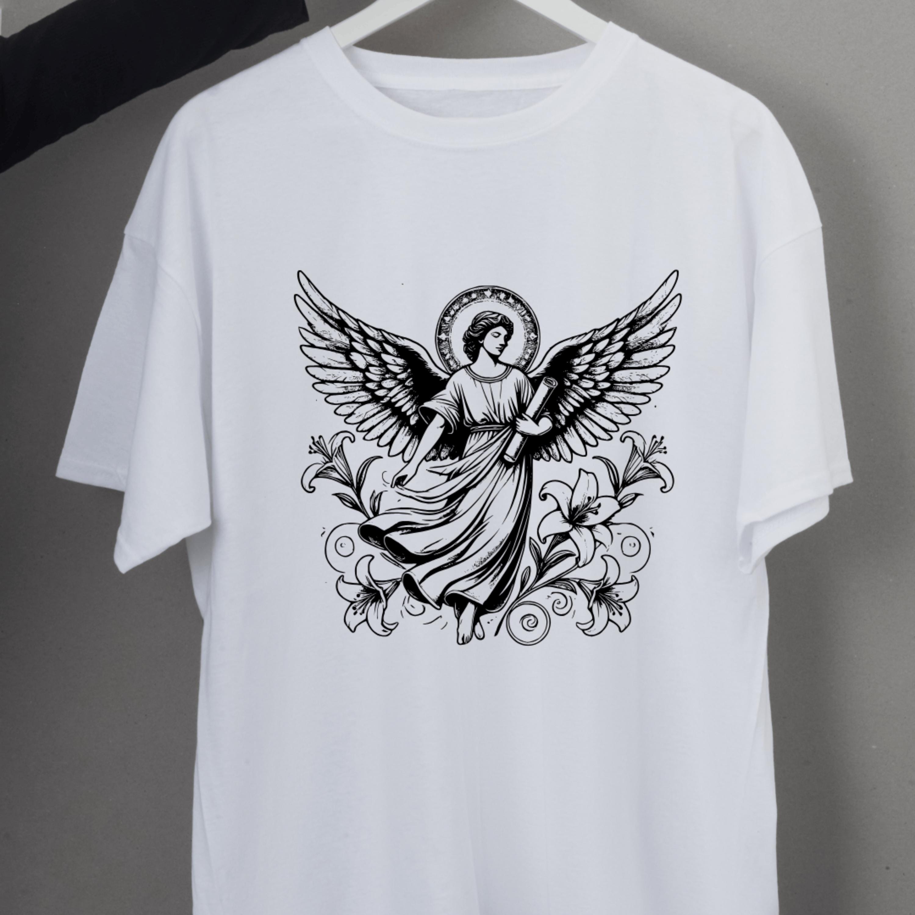 Archangel Gabriel SVG, Gabriel Clipart, Hand Drawn Archangel Gabriel ...