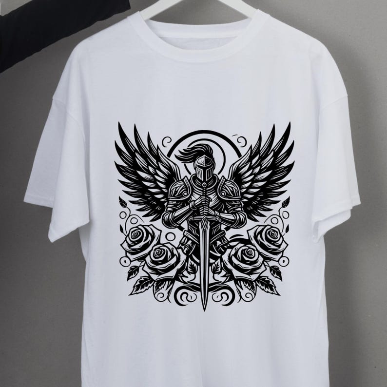 Warrior Angel SVG, Warrior Angel Clipart, Hand Drawn Warrior Angel ...