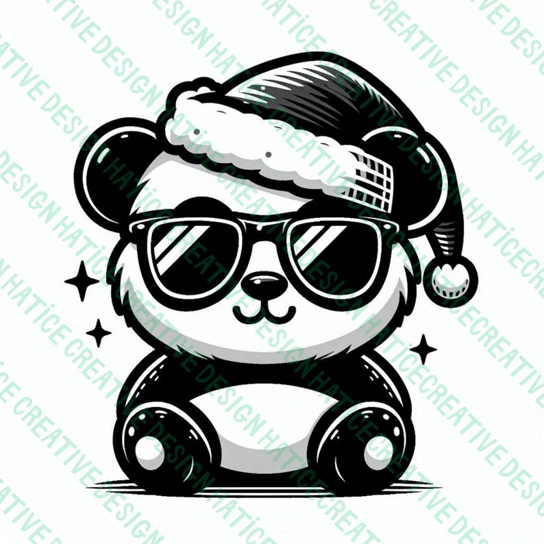 Christmas Panda Svg, Snow Svg, Panda Silhouette, Christmas Gift ...