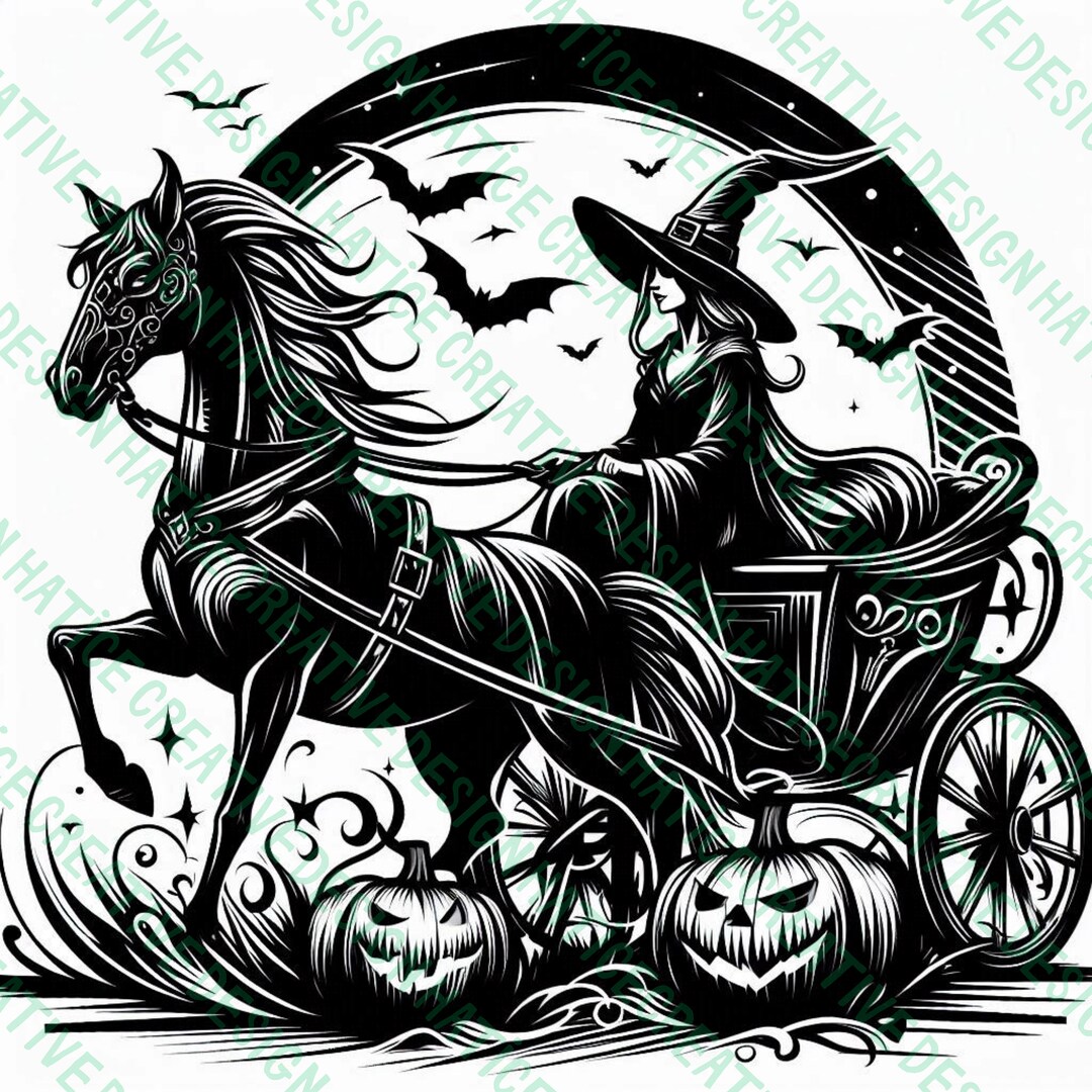 Halloween Witch Svg, Witch Design Dxf, Halloween Witch Png, Witch ...