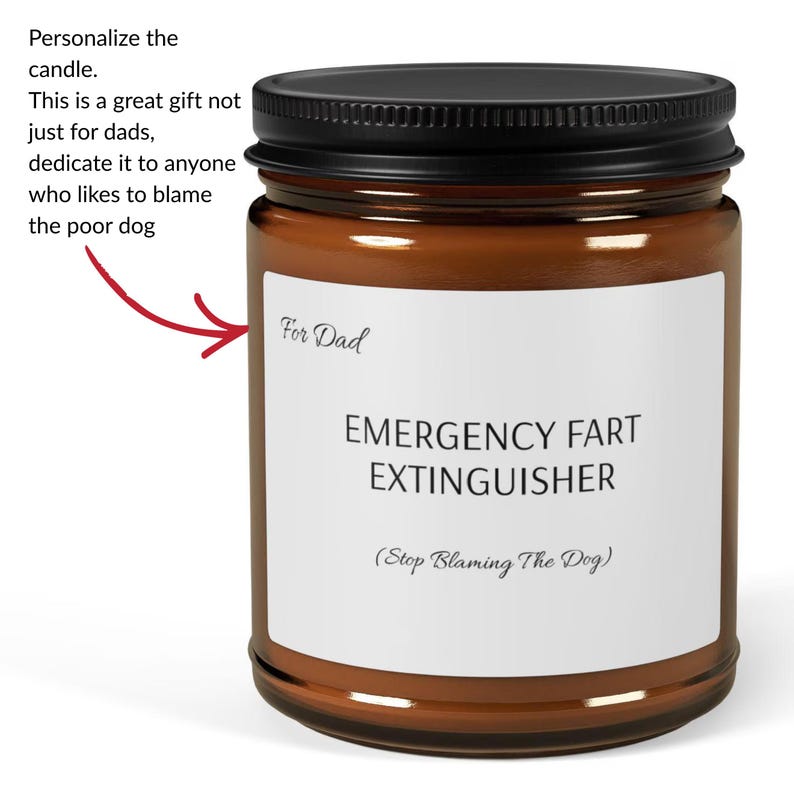 Emergency Fart Extinguisher Candle | Funny Dog Dad Gift | Stop Blaming ...