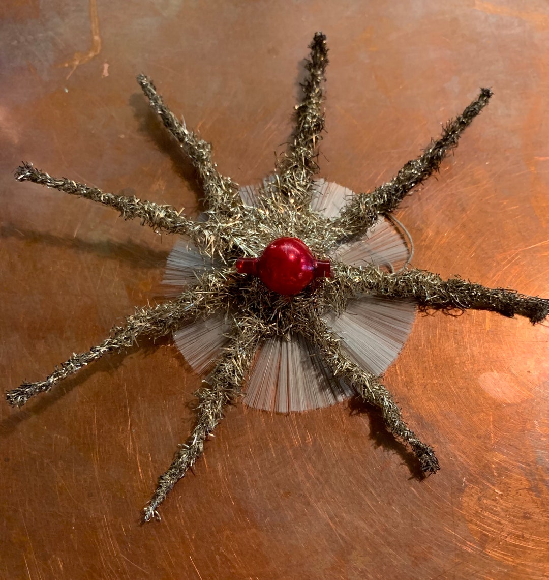 Victorian Tinsel Star With Mercury Glass Ball - Etsy