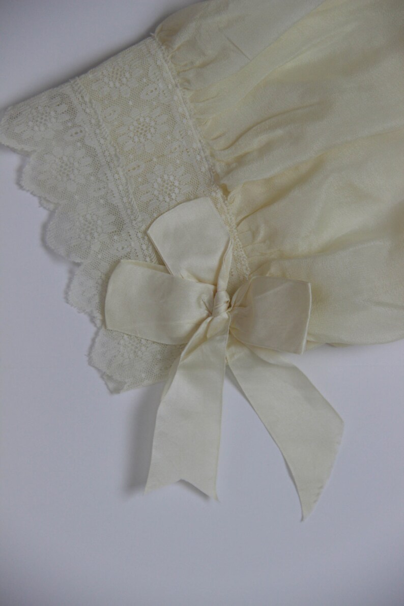 Vintage Silk & Lace Pantaloon With Silk Ribbon Bows - Etsy