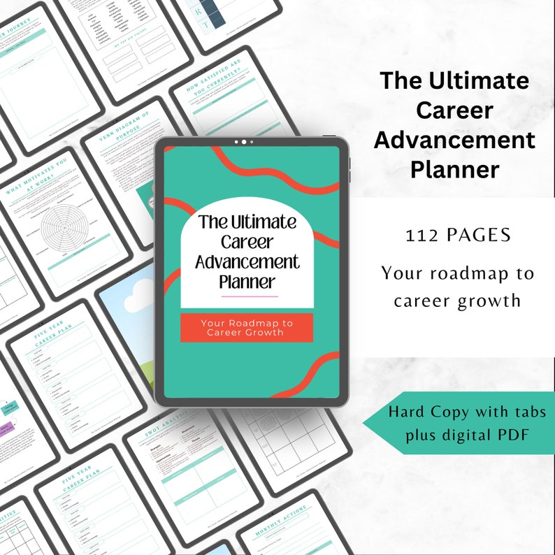 Wire Bound Career Path Planner for Success, Goal Setting Roadmap ...