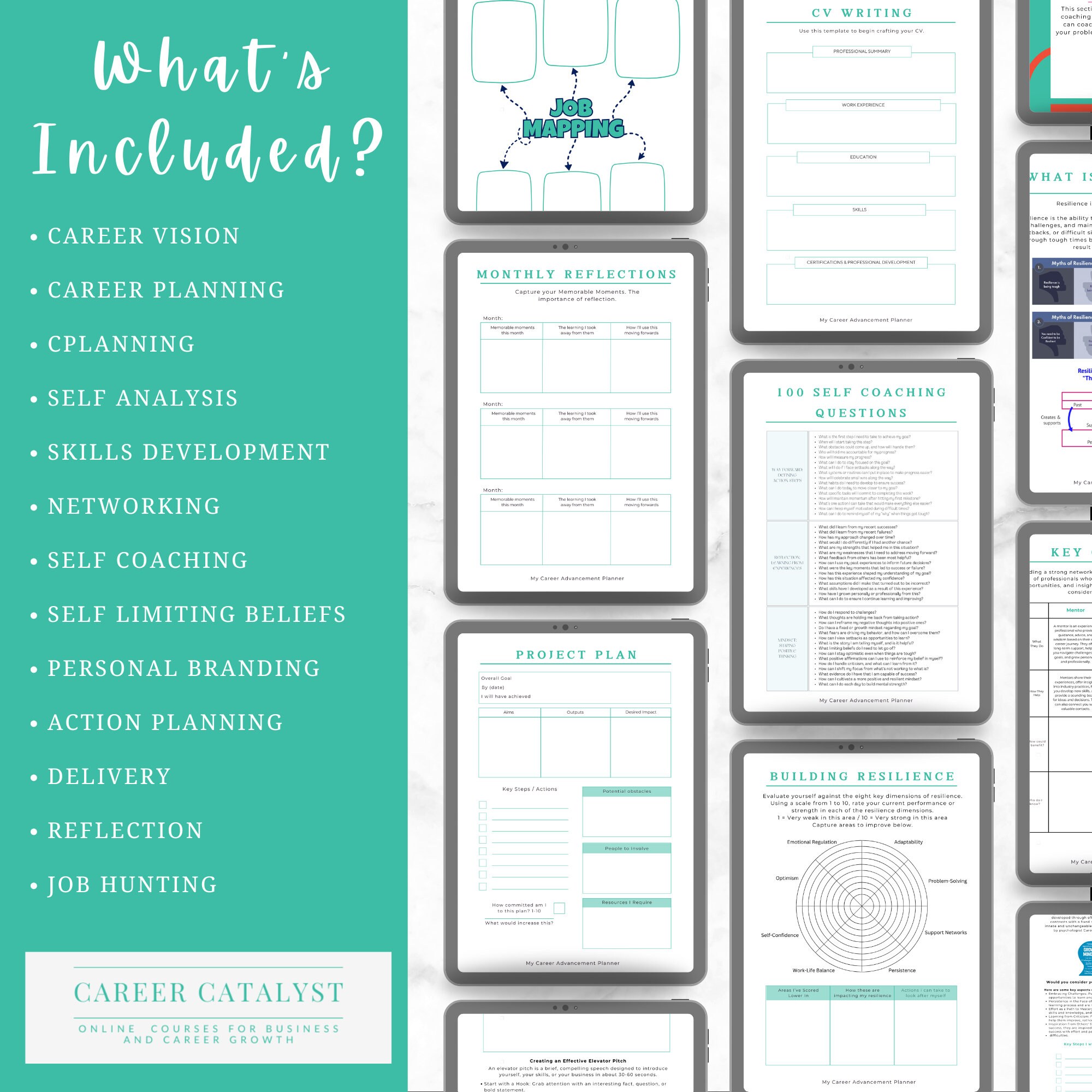 Wire Bound Career Path Planner for Success, Goal Setting Roadmap ...
