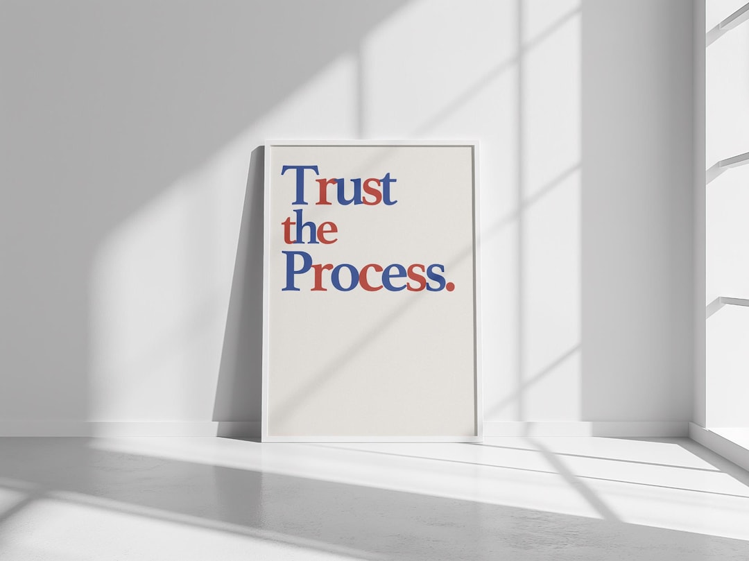 Trust the Process Poster Wall Art Boho Minimalist Home Decor Aesthetic ...