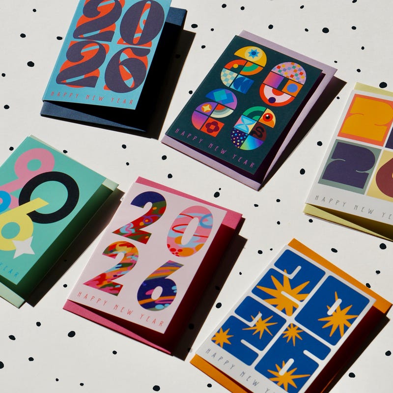 Handmade Card New Year - Etsy