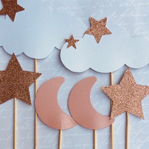 Twinkle Twinkle Choose Rose Gold Silver Gold Glitter Star Moon Cloud ...