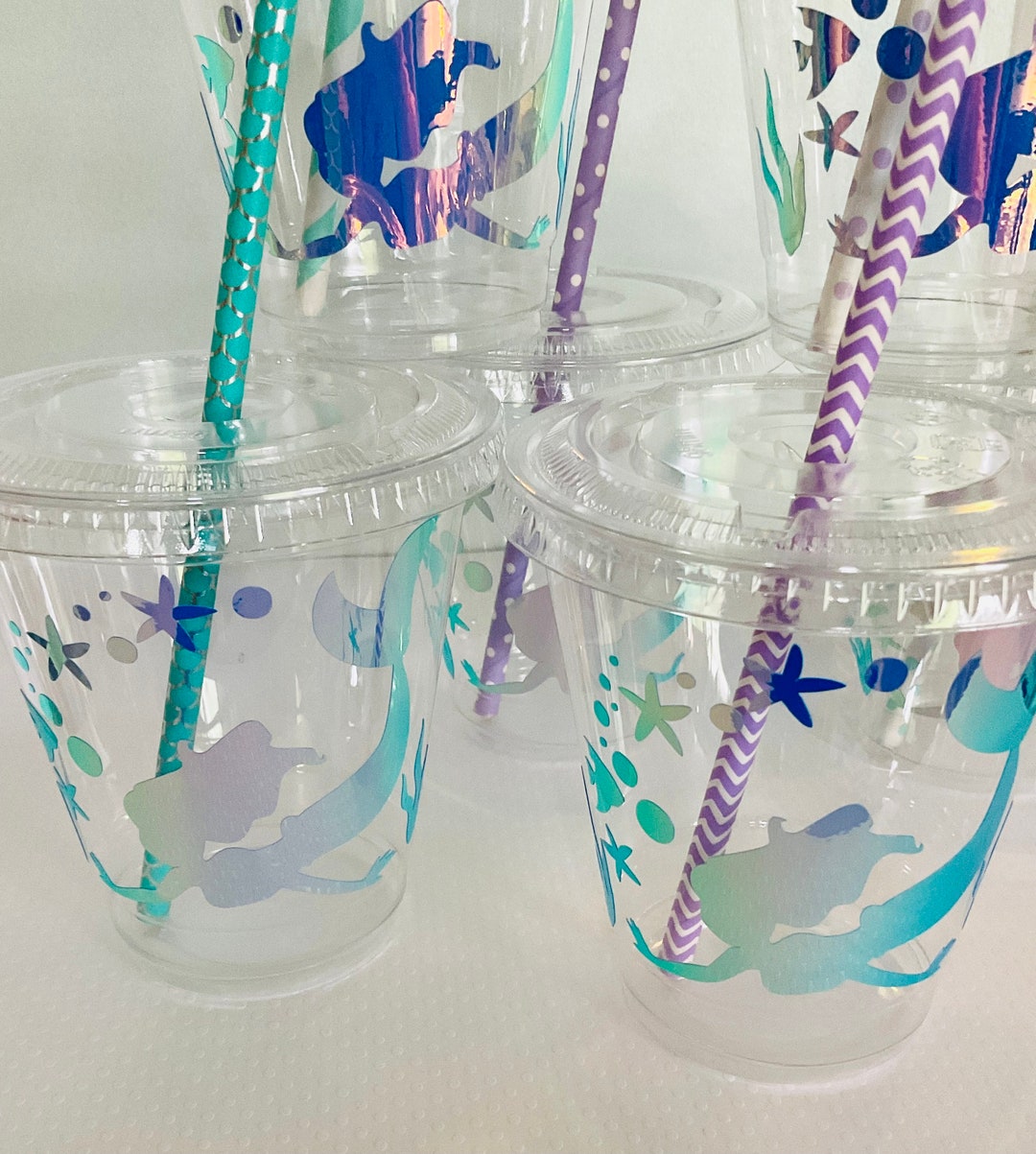Mermaid Party Favor Cups Mermaid Birthday Mermaid Baby Shower Little ...