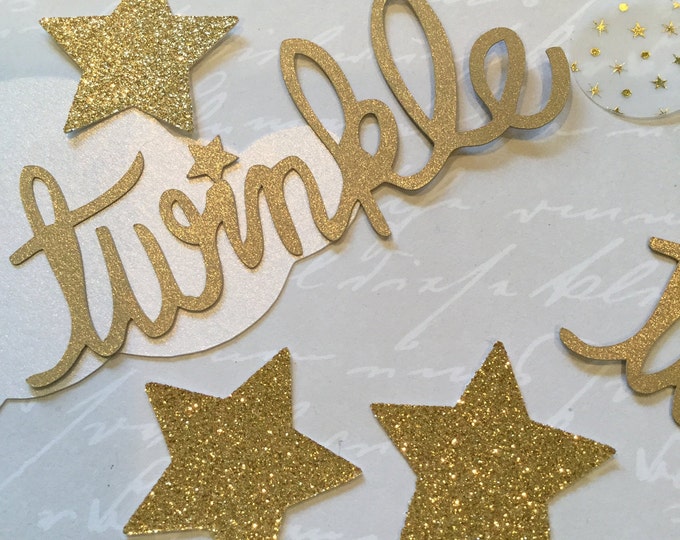 Twinkle Twinkle Little Star Paper Confetti 60 Pieces Baby Shower Decor ...