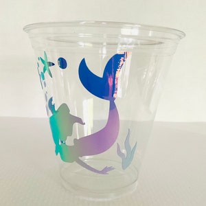 Mermaid Party Favor Cups Mermaid Birthday Mermaid Baby Shower Little ...