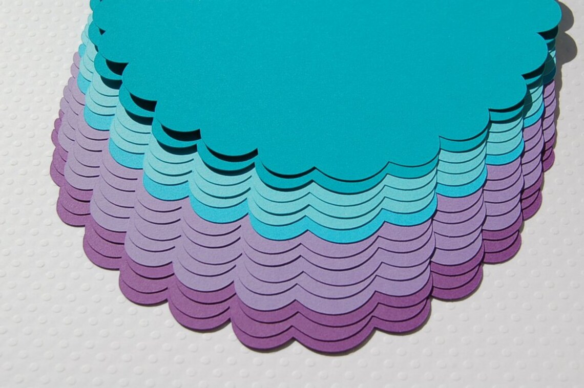 Jumbo Paper Die Cut Shells 20 Mermaid Birthday Under the Sea | Etsy