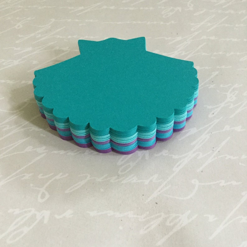 Large Paper Die Cut Shells 30 Mermaid Birthday Under the Sea - Etsy