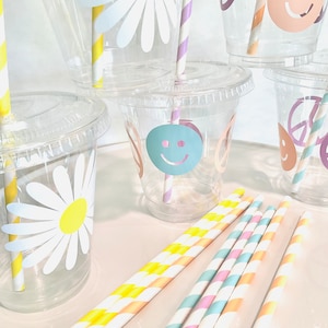 Daisy Plastic Disposable Drink Cups Favor Cup Daisy Baby Shower Daisy ...