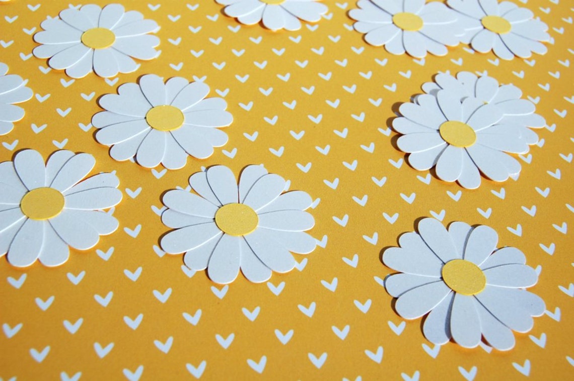 Daisies Table Confetti Spring Flower Confetti Table Scatter 50 - Etsy