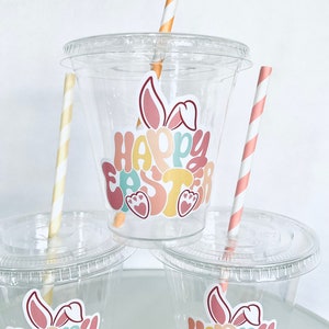 Cups Plastic Party Happy Easter Plastic Disposable Party Cups Favor ...