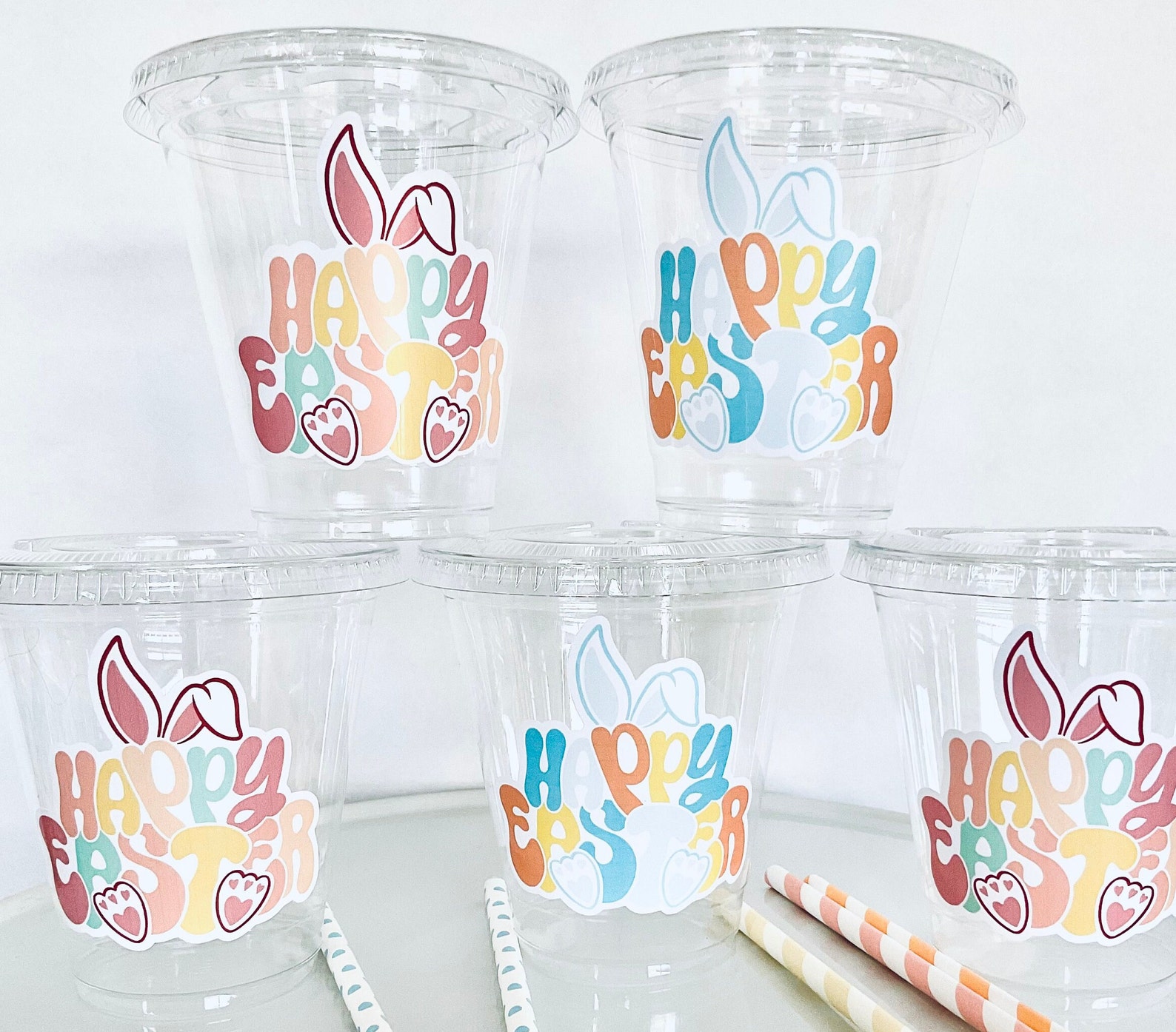Cups Plastic Party Happy Easter Plastic Disposable Party Cups Favor ...