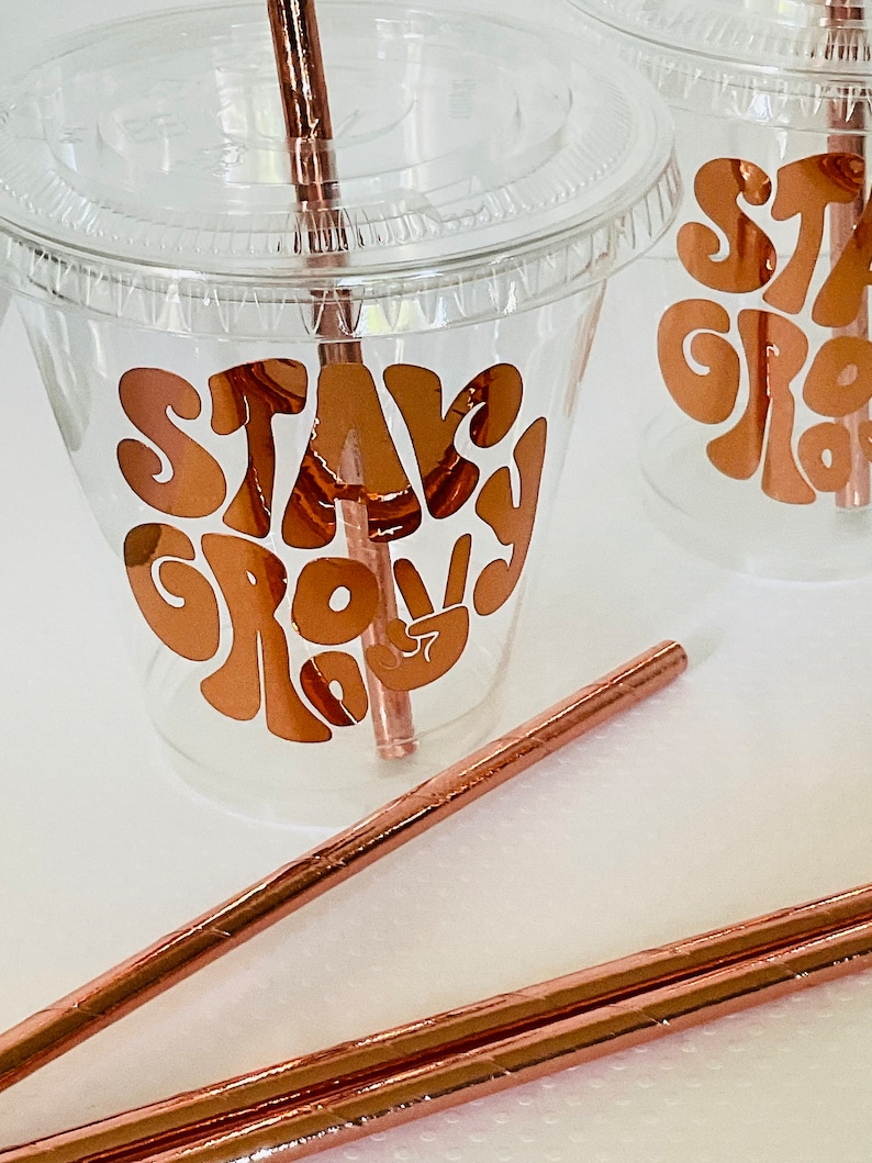 Stay Groovy Plastic Disposable Drink Cups Favor Cup Birthday - Etsy
