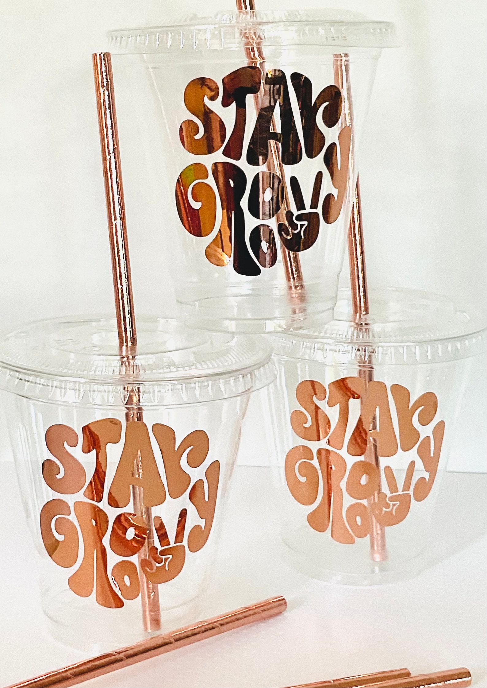 Stay Groovy Plastic Disposable Drink Cups Favor Cup Birthday - Etsy