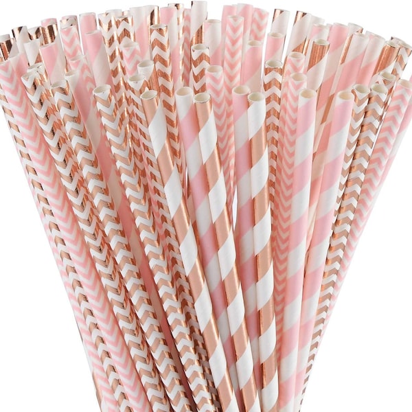 Striped Straws - Etsy