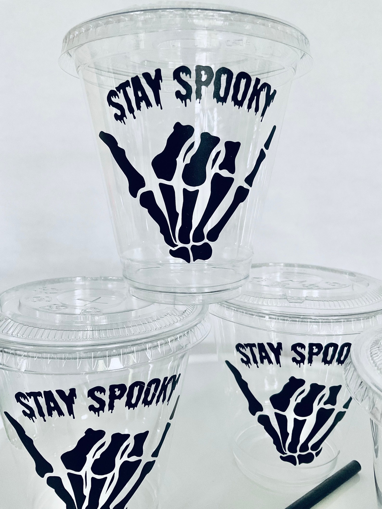 Groovy Halloween Stay Spooky Daisy Ghost Plastic Disposable - Etsy