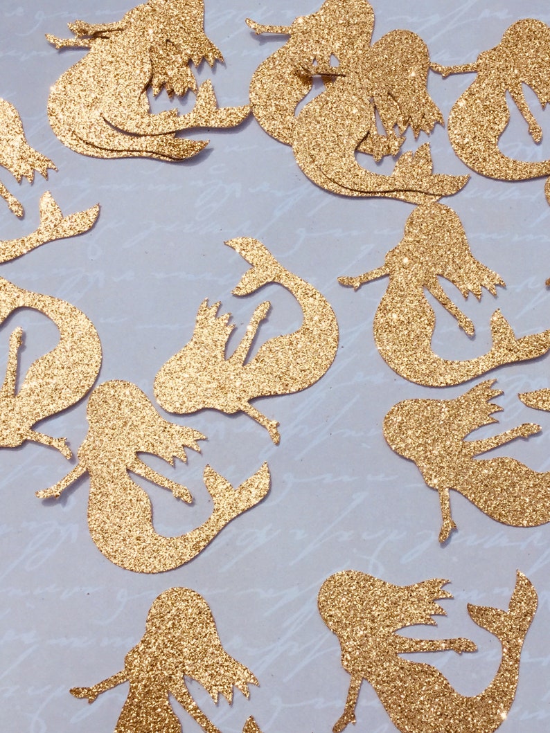 Mermaid Confetti Gold Glitter Mermaid Shimmer Sea Shell - Etsy