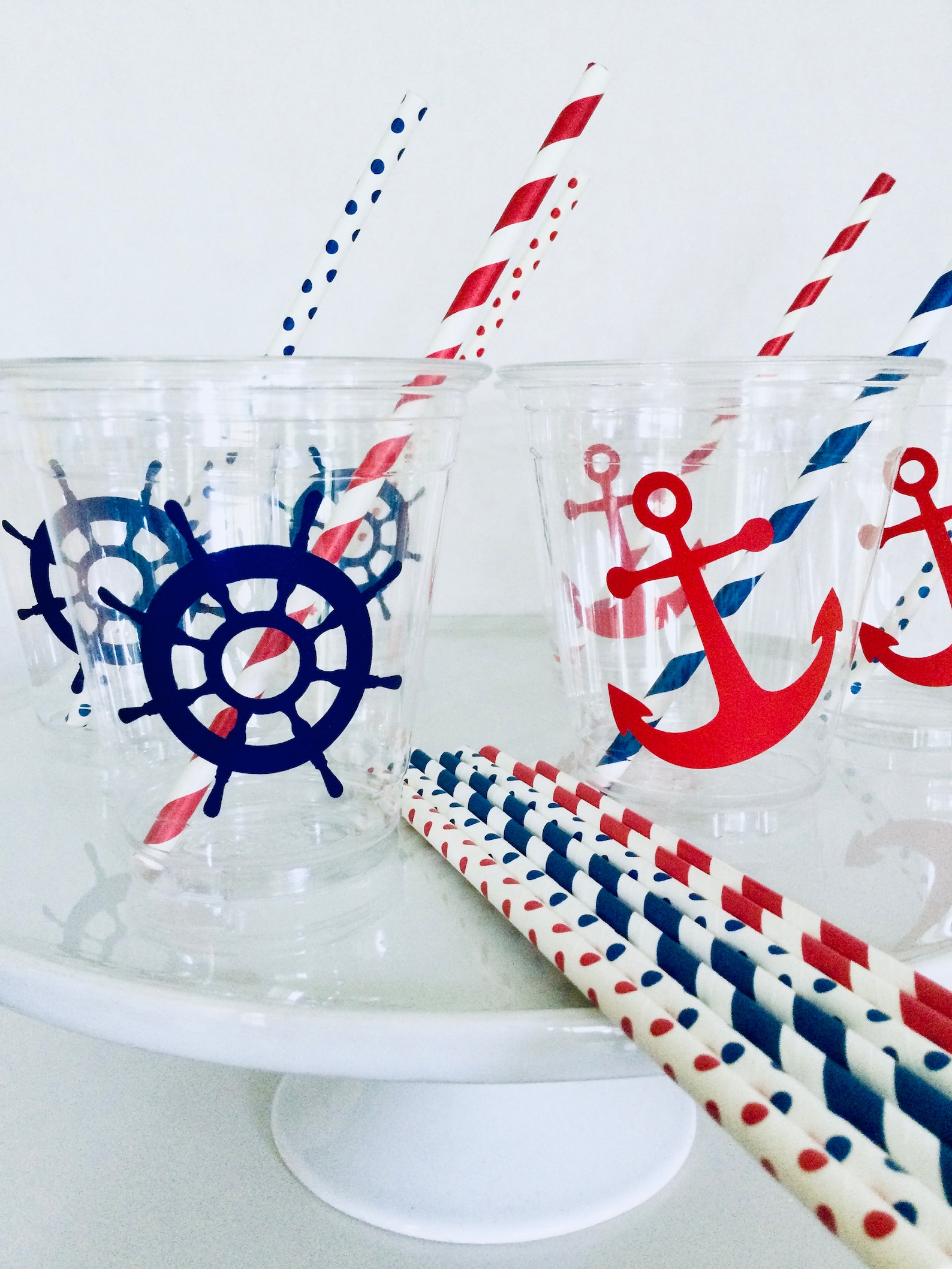 Nautical Boat Party Cups Anchor Ship Wheel Nautical Boat Baby Shower ...