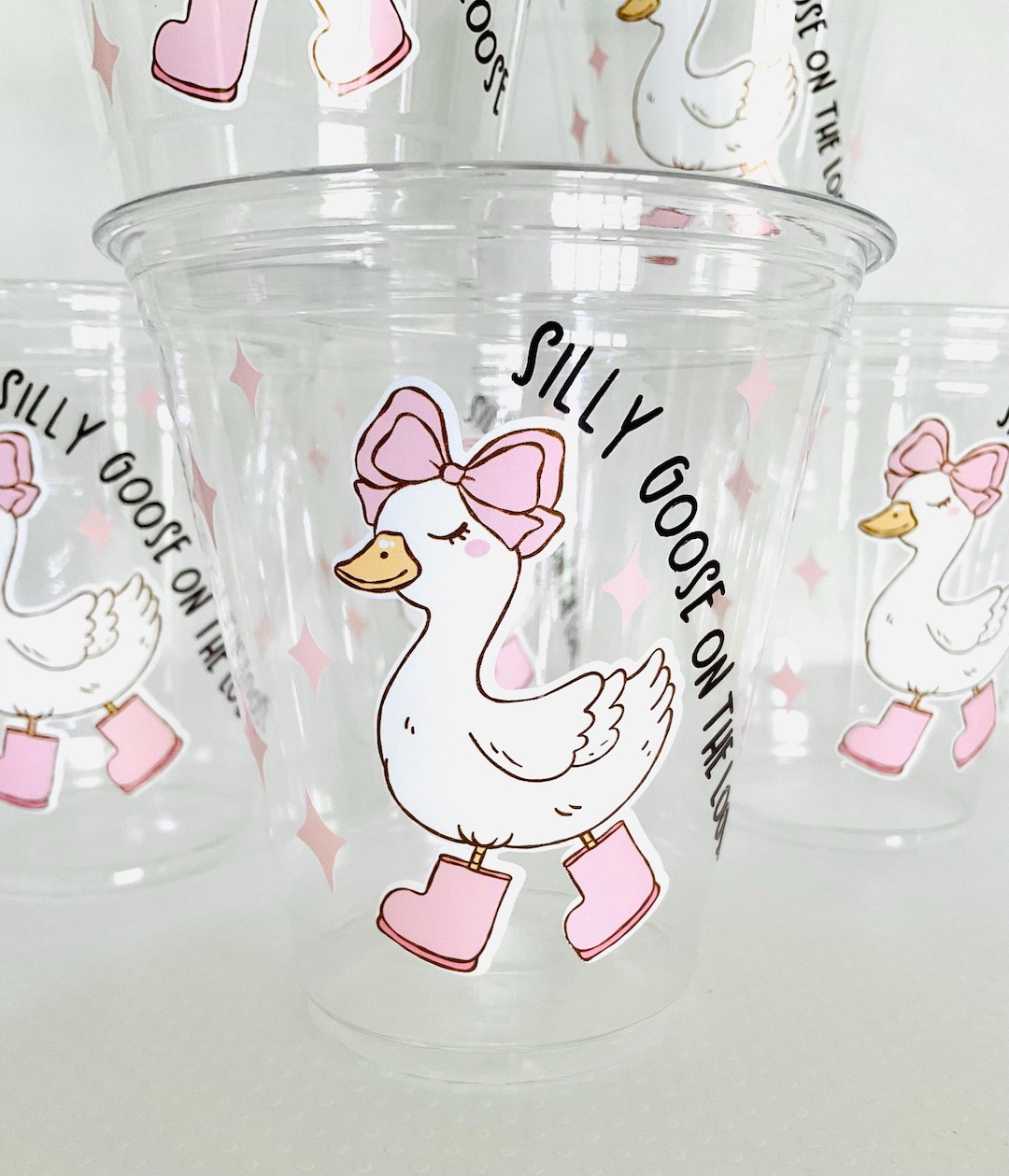 Silly Goose on the Loose Plastic Disposable Drink Party Cups 12 Oz ...