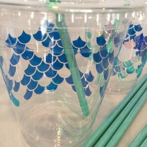 Mermaid Scales Party Drink Cup 12 Ounce Cold Drink Ware Favor Cup Paper ...
