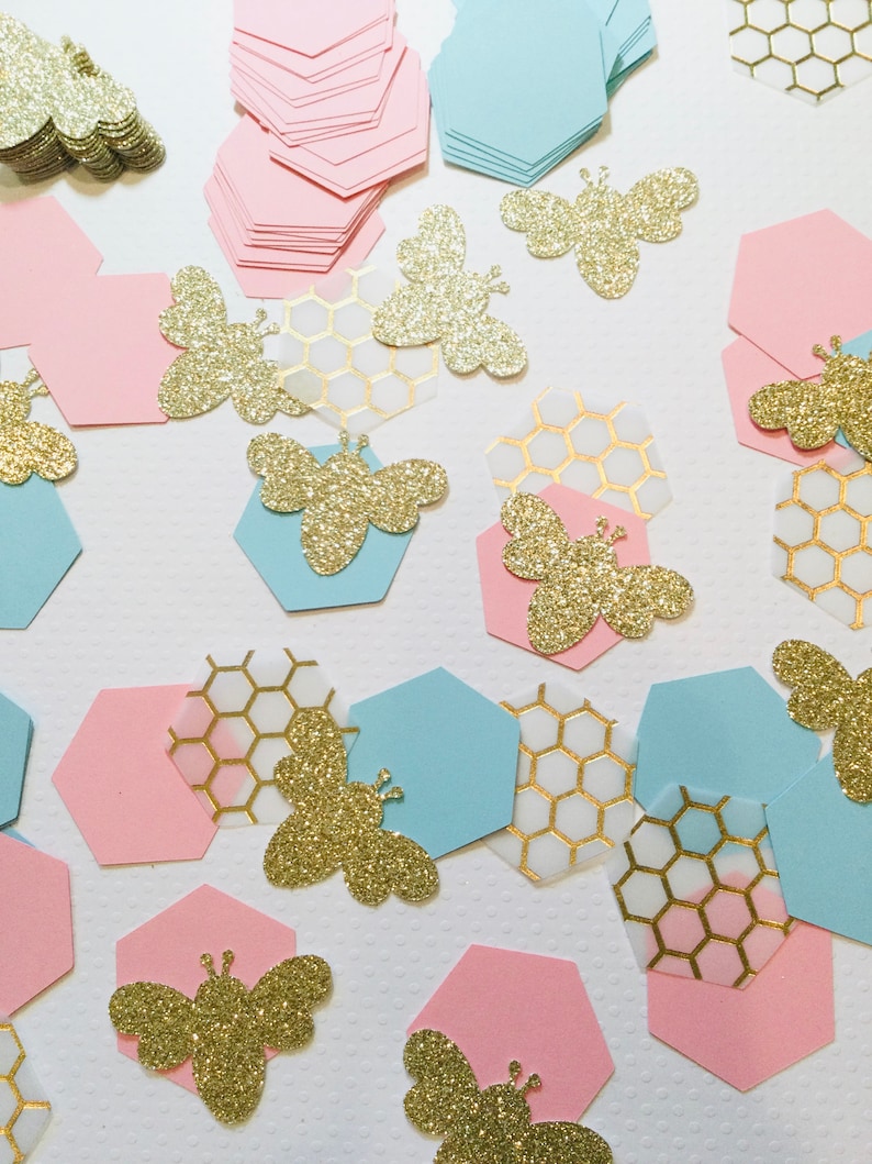 Bumblebee Gender Reveal Confetti Baby Shower Happy Bee-day | Etsy