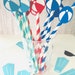 Beach Ball Paper Straws Sets of 12 Choose Colors Red Blue Turquoise ...