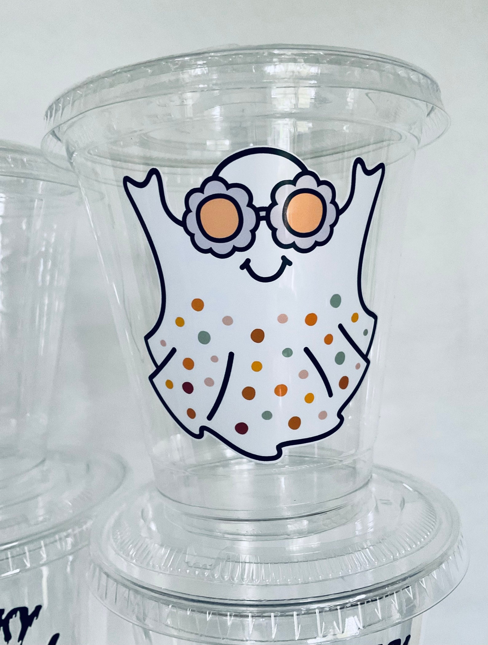 Groovy Halloween Stay Spooky Daisy Ghost Plastic Disposable - Etsy