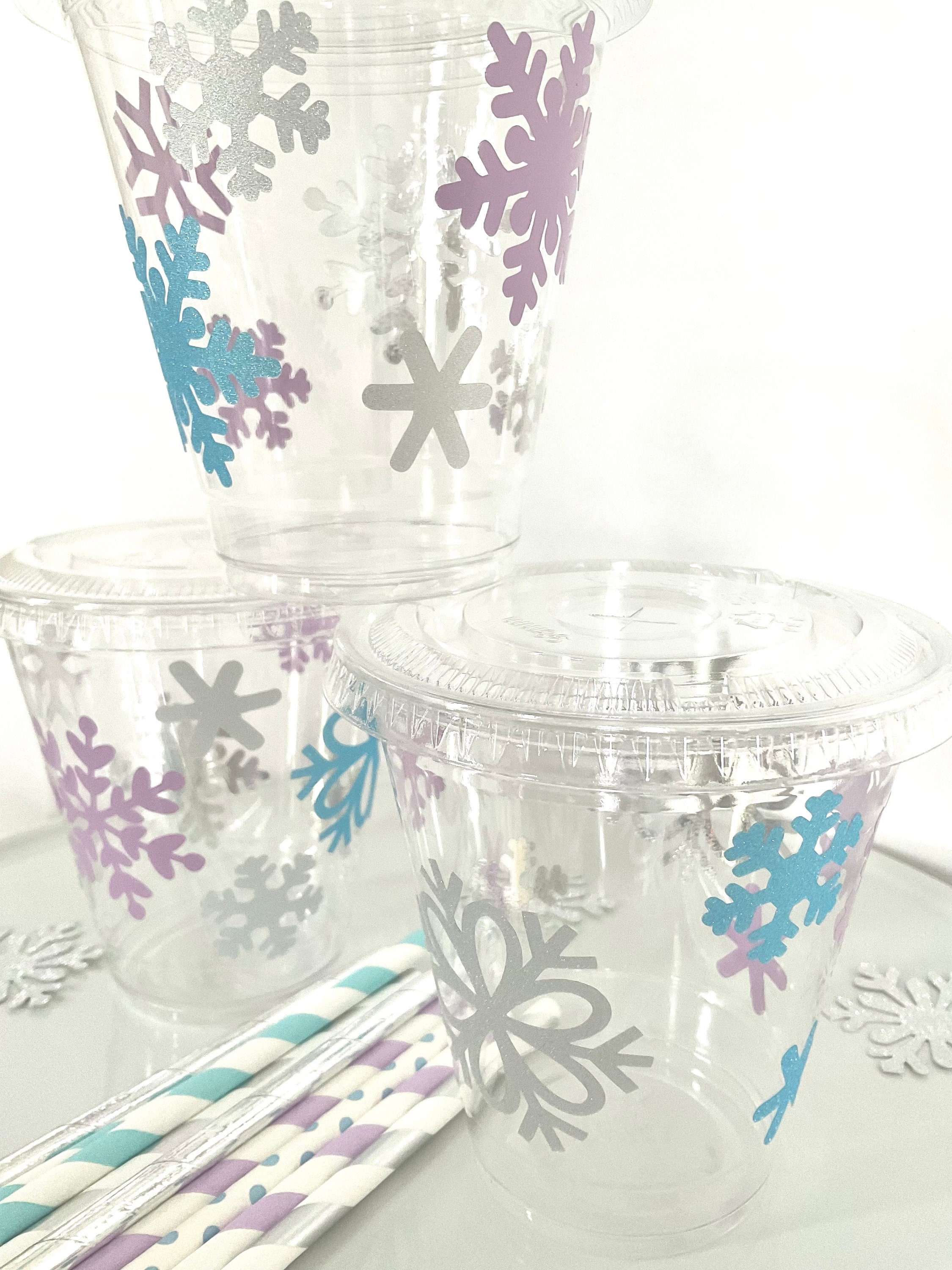 Snowflake Party Favor Cups Princess Party First Birthday Winter ...