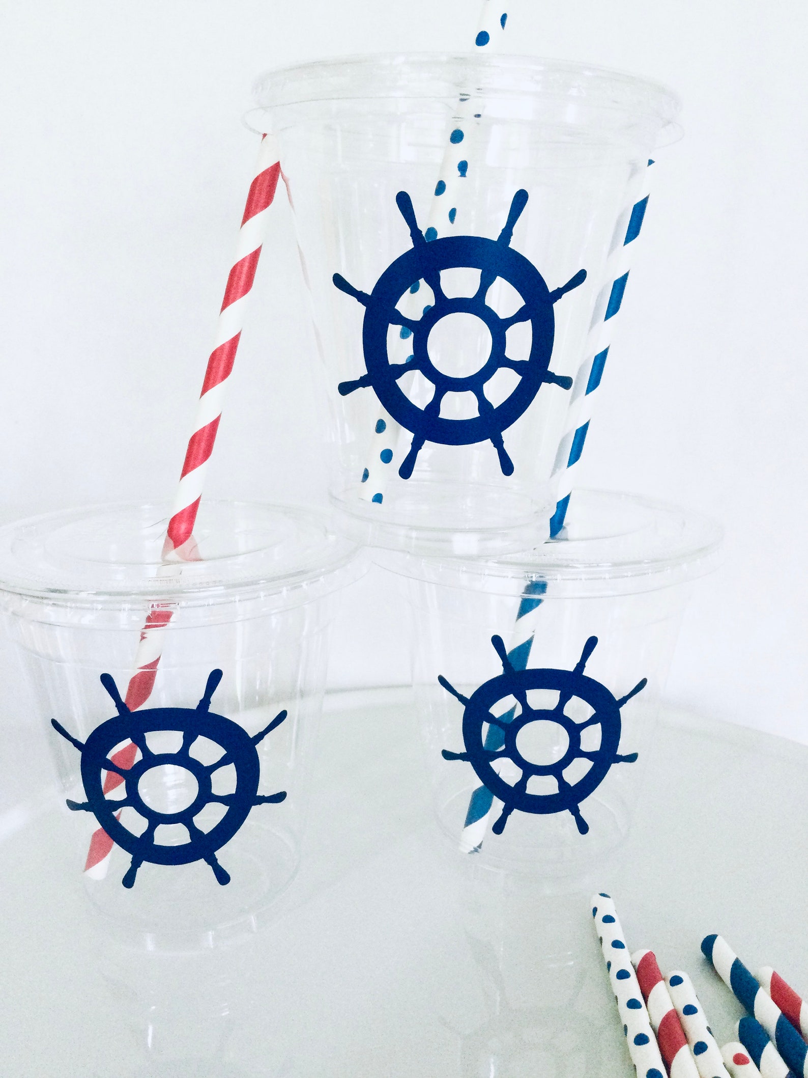 Nautical Boat Party Cups Anchor Ship Wheel Nautical Boat Baby - Etsy