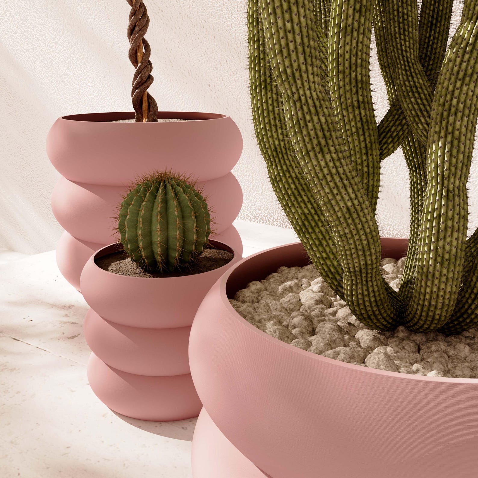 Pink 'versailles' Indoor Planter Pot: Eco-friendly Sustainable Plastic ...