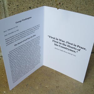 George Washington Card - Etsy