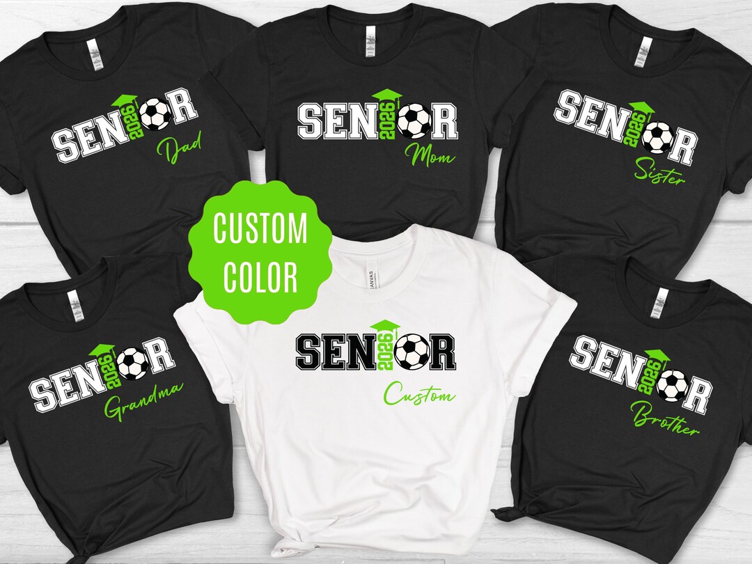 Custom Senior 2026 Football Family Matching Shirt, Graduation 2026 ...